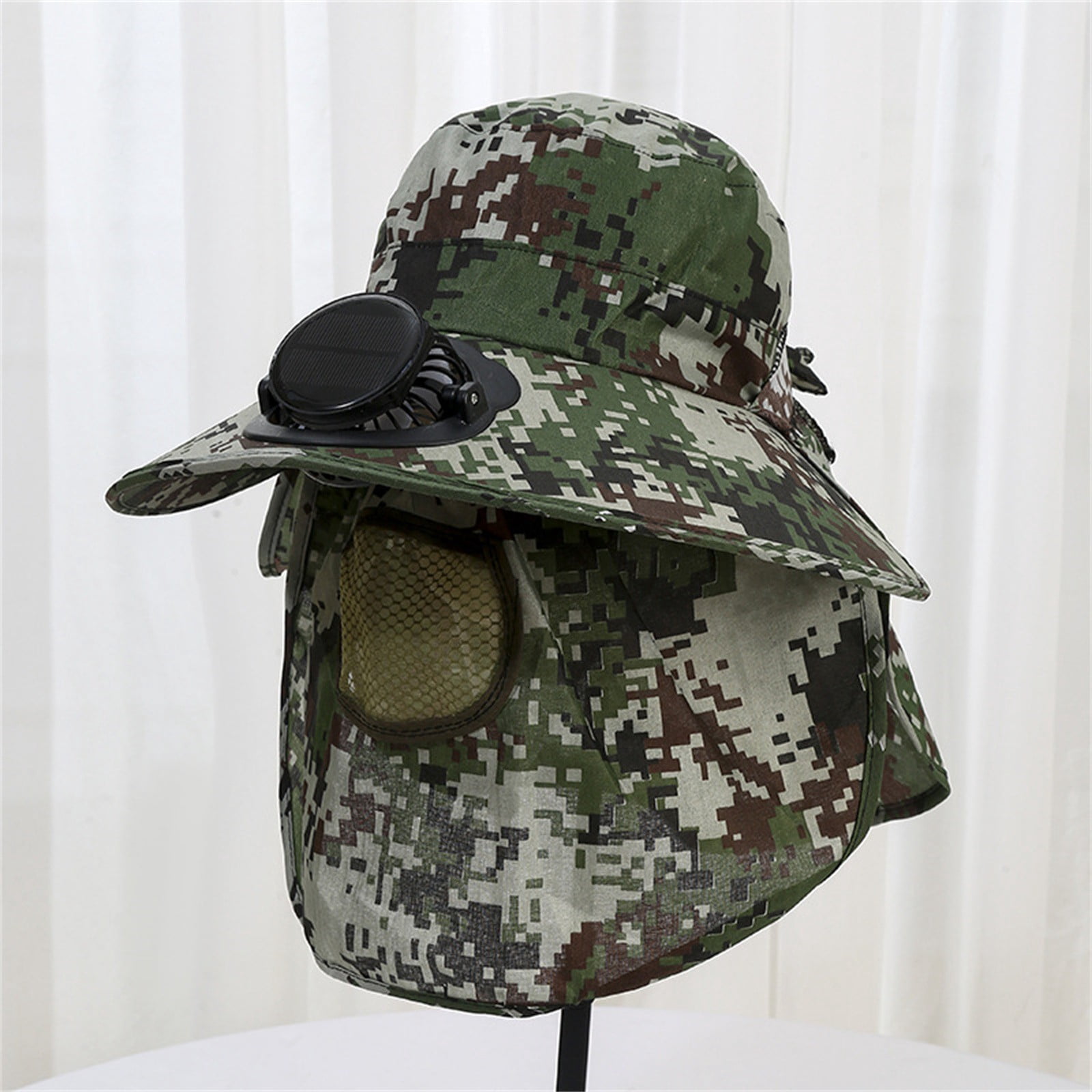 Fishing Hat With Built In Fan Outdoor 1PC Bucket Hats Giant UPF 50+ Sun ...