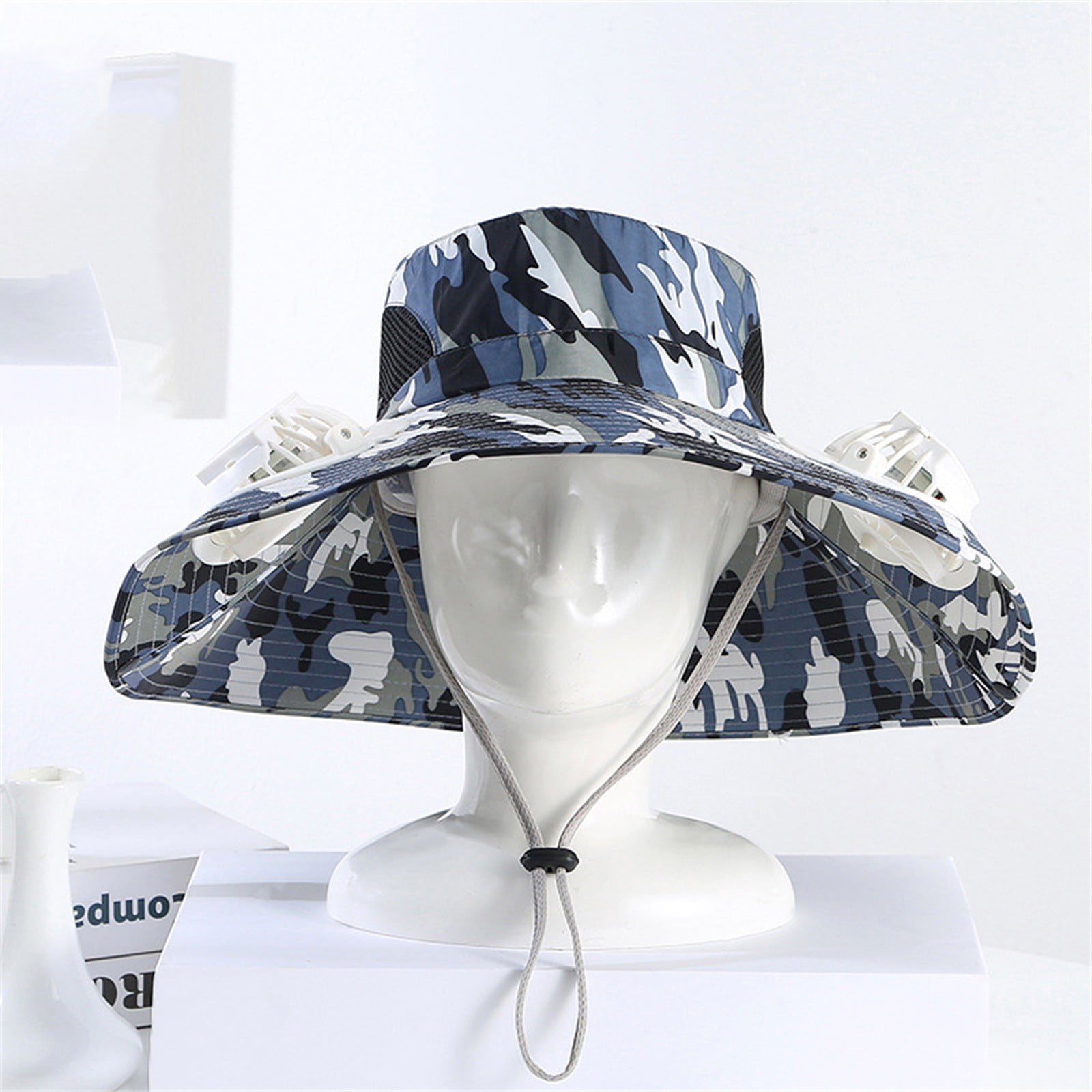 Fishing Hat With Built In Fan Solar Giant Sun Hats Wide Brim 1PC Outdoor Fishing Hat With Built ...