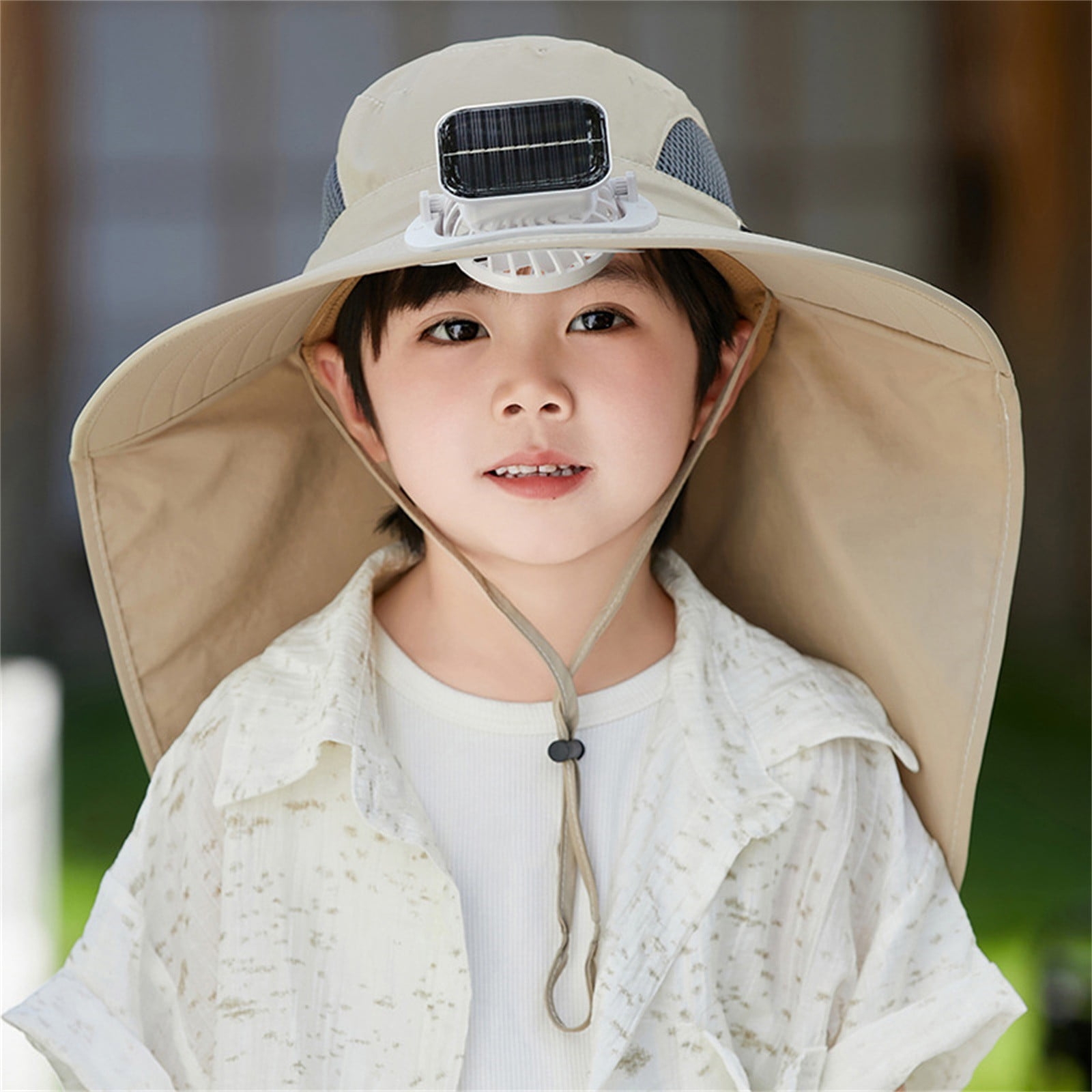 Fishing Hat With Solar Powered Fans Outdoor UPF 50+ Sun Protection Sun ...