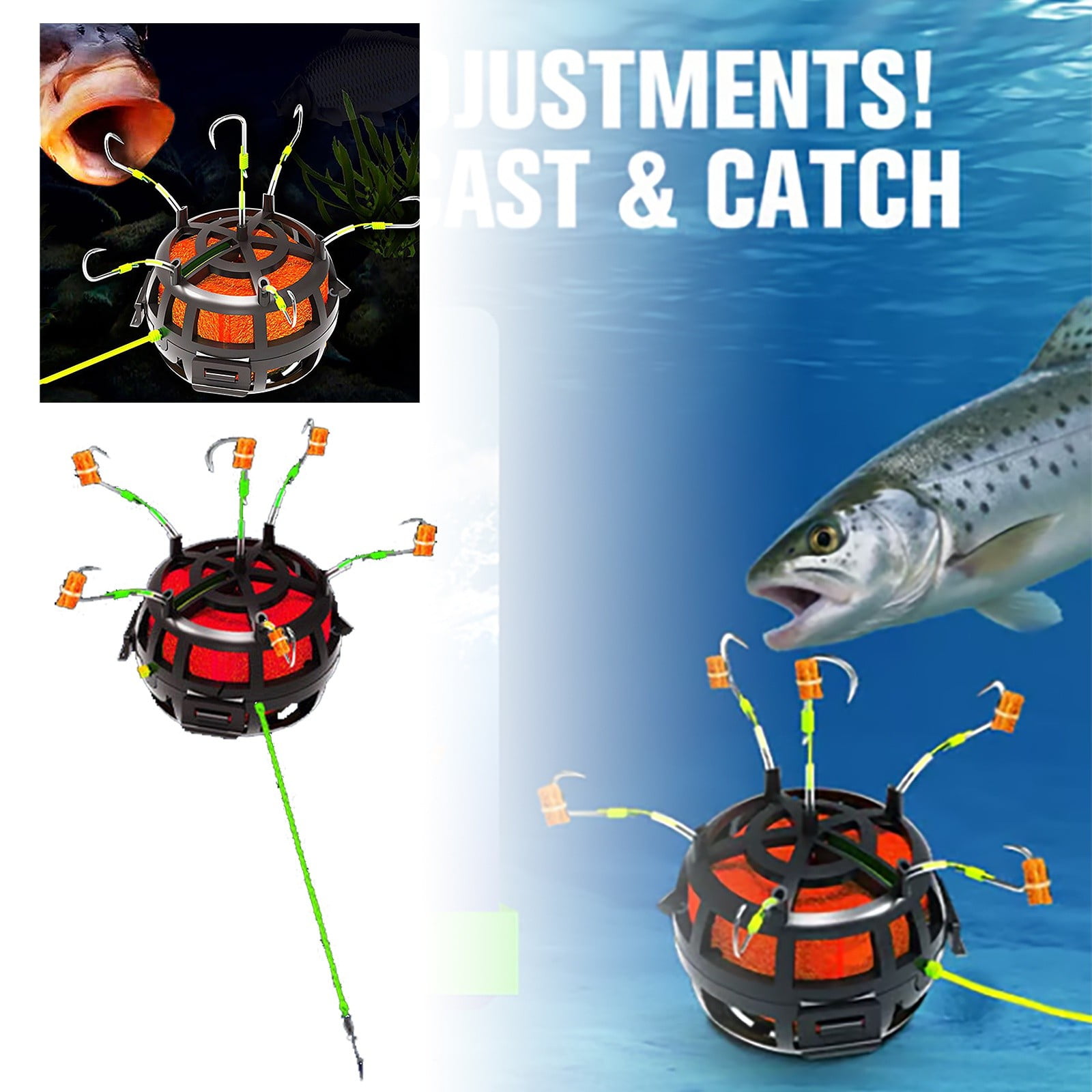 Fishing Holder Hook for Anglers - Precision Cage Design for Effective Tilapia Catching at and ...