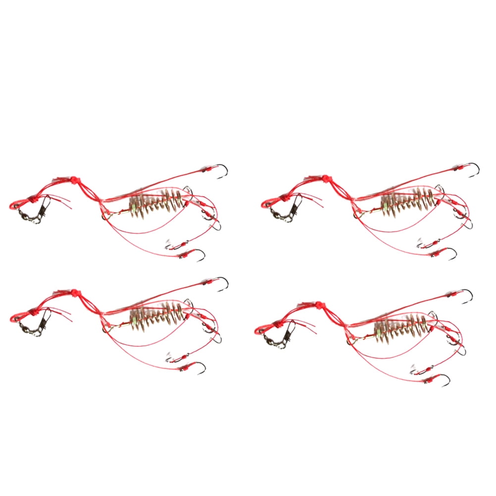 Fishing Hook, 4Pcs Explosion Fish Lure Bait String Hook Outdoor Fishing ...