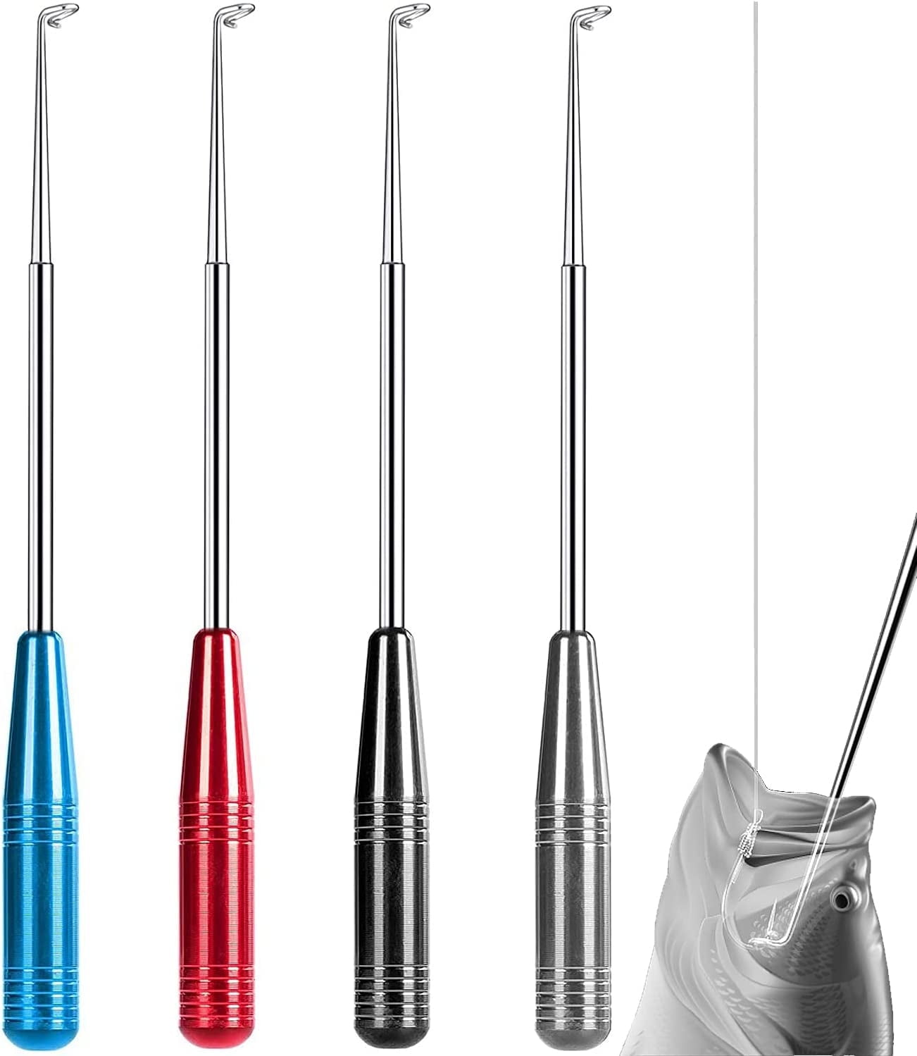 4PCS Fishing Hook Remover, Descending Device, Detacher Tool, Secure ...