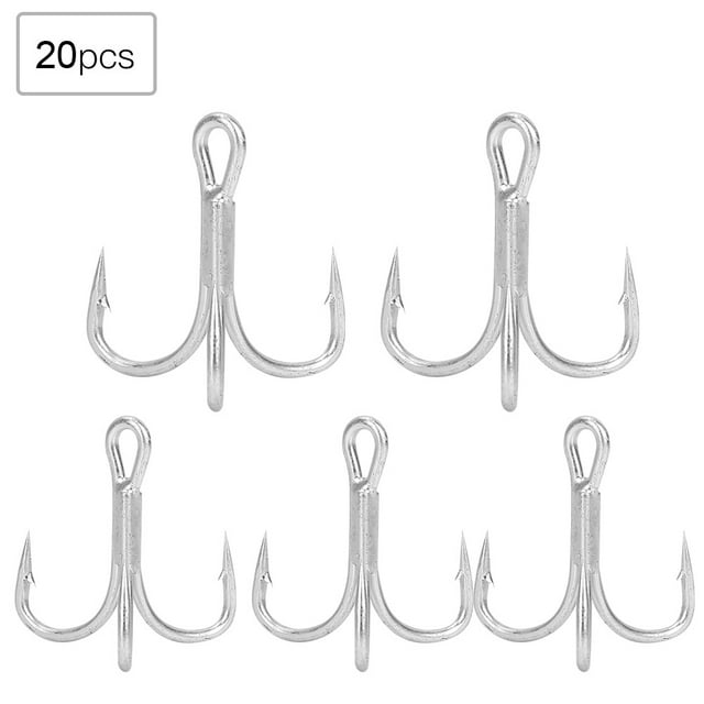 Fishing Hook Sharpened Barbed High Strength Metal Treble Hooks Fishhook ...