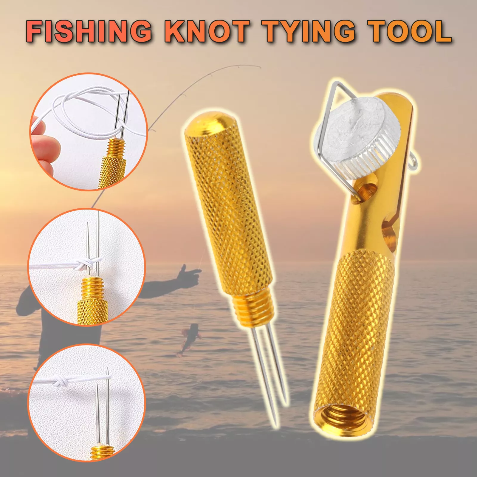 Fishing Hook Tier Knot Tie Loop Tying Tools Kit Line Knotter Tying Knotting Tool - Walmart.com
