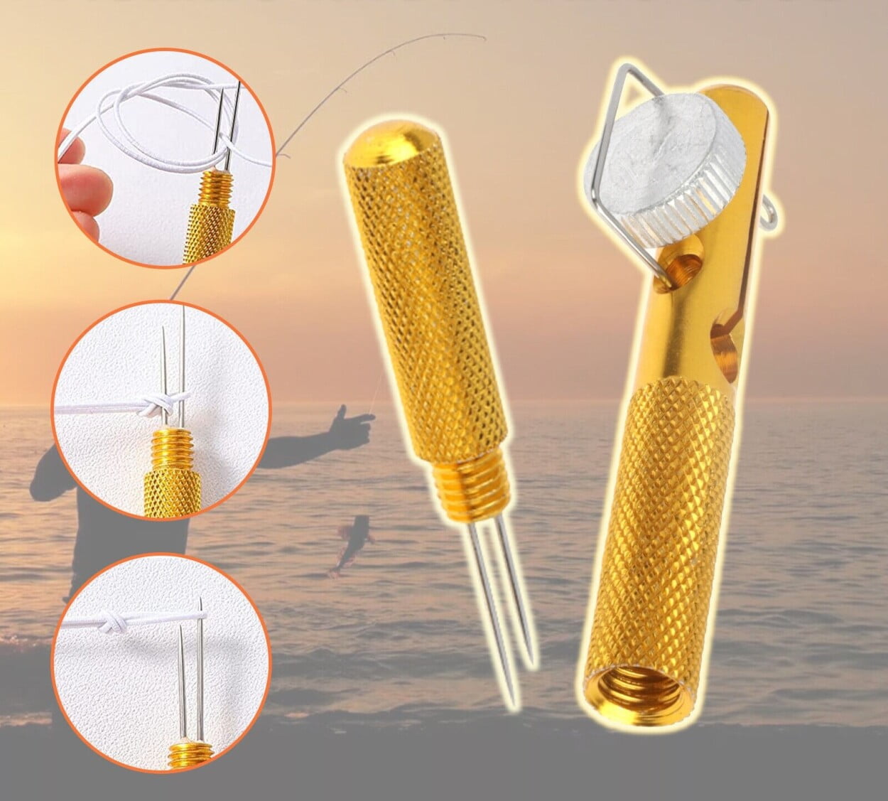 Fishing Hook Tier Knot Tie Loop Tying Tools Kit Line Knotter Tying ...