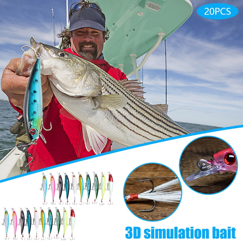 Fishing Hooks, 10PCS Fake Fish Hooks Bait 9cm 8g for Outdoor Fishing ...