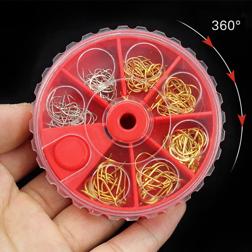 Fishing Hooks, 121Pcs/Set Strong Carbon Steel Assorted Size Fishhook ...