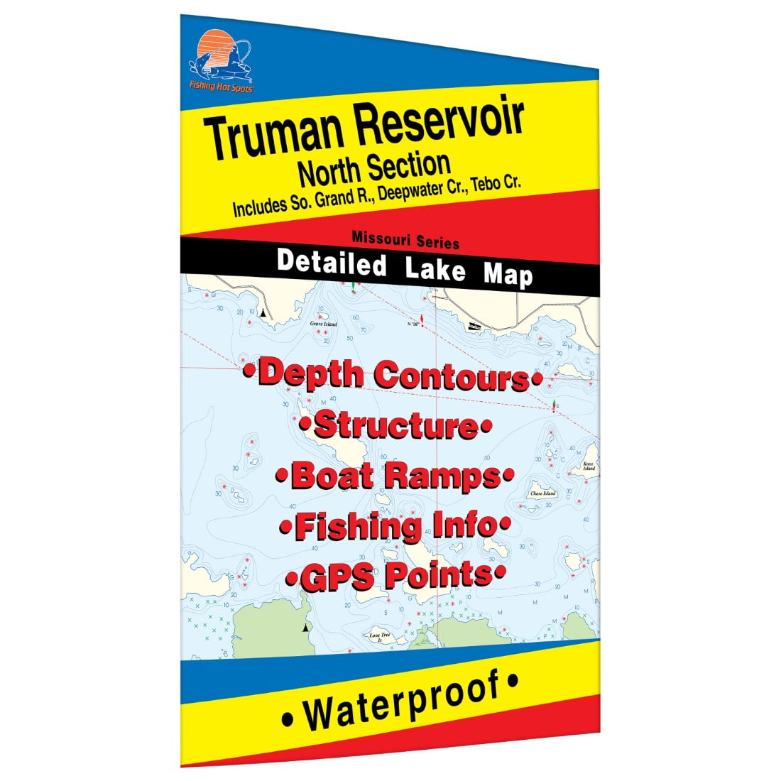 Fishing Hot Spots Pro Fishing Map L163 Truman Reservoir-North (North of ...