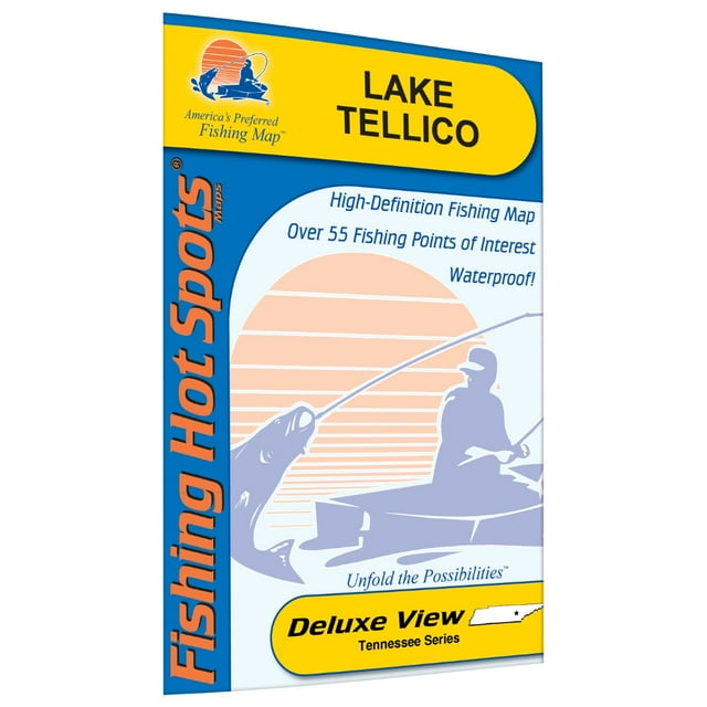 Fishing Hot Spots Pro Fishing Map L735 Tellico Lake Fishing Map ...