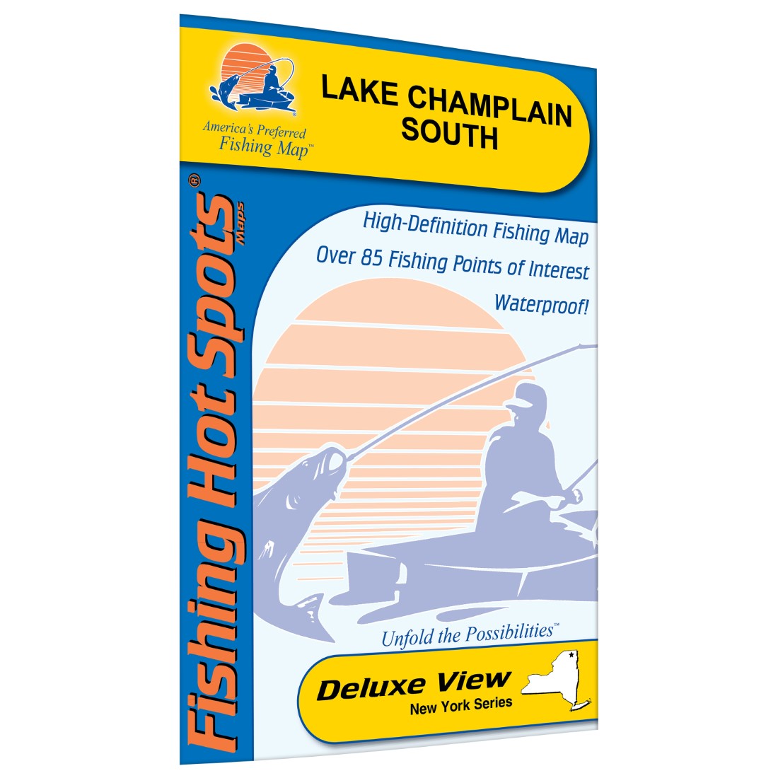 Fishing Hot Spots Pro Fishing Map S458 Lake Champlain South Fishing Map ...