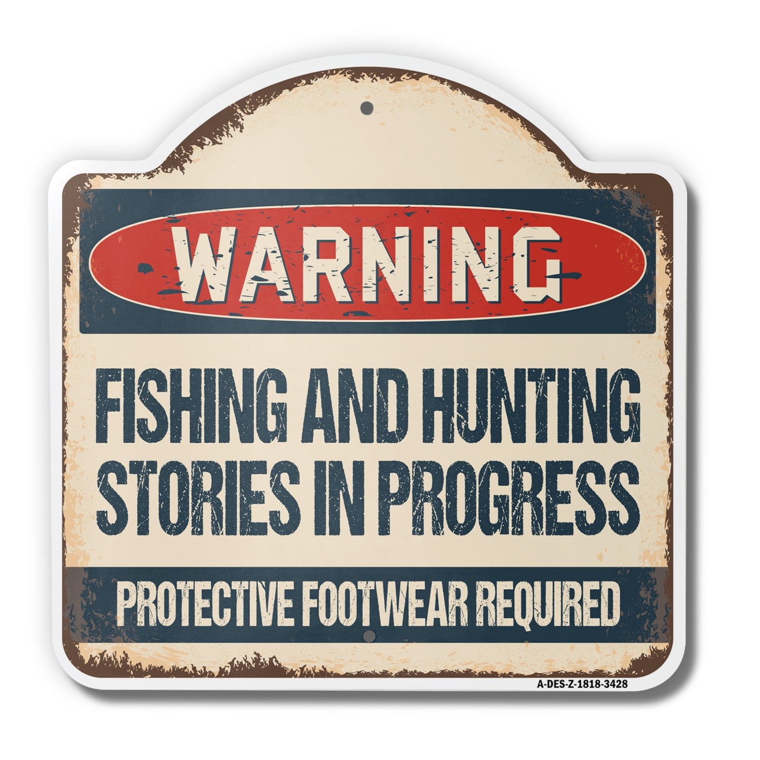 Fishing & Hunting Stories In Progress 18" X 18" Heavy-Gauge Aluminum ...