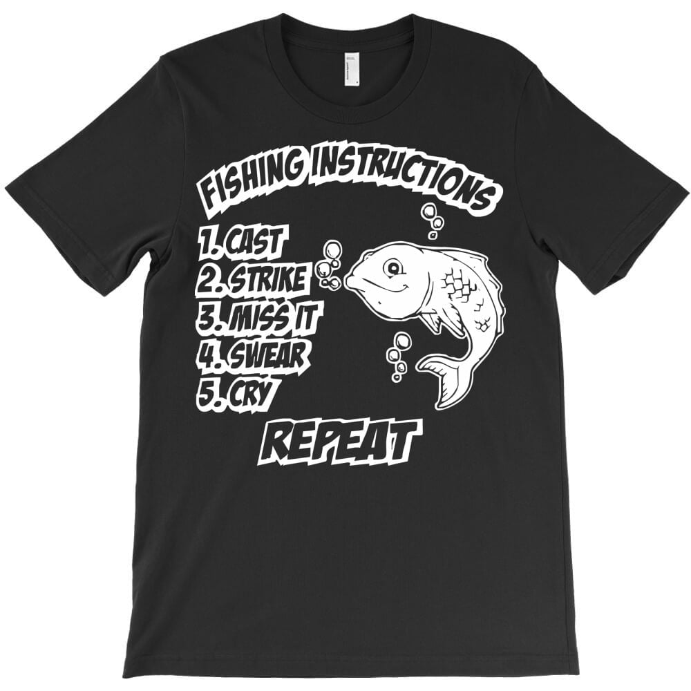 Fishing Instructions Funny Themed Hobby for an Angler and Dad Joke ...