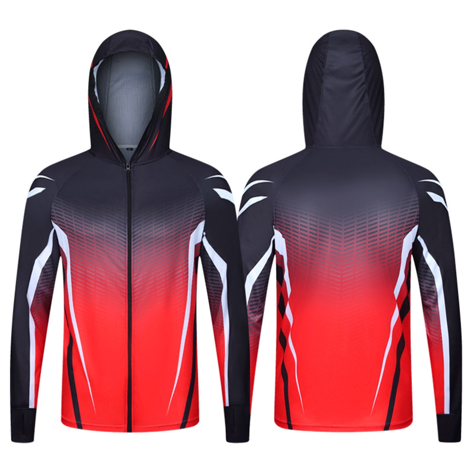 Fishing Jackets for Men Sun Protection S-4X Plus Size Long Sleeve Full ...