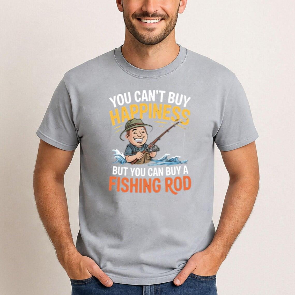Fishing Joy T-shirt with Happiness Quote and Fun Angler Lifestyle, for ...