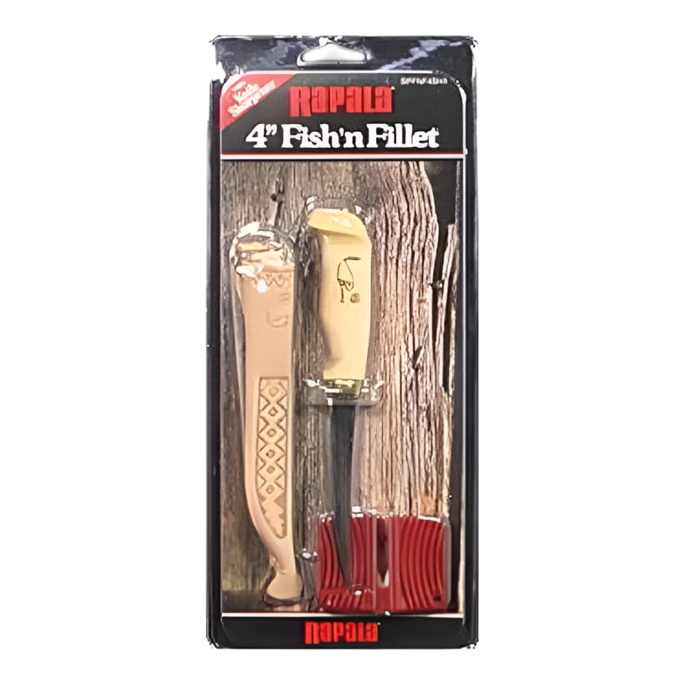 Fishing Knife Rapala 4" Blade Fillet Knife, Sharpener, & Sheath ...