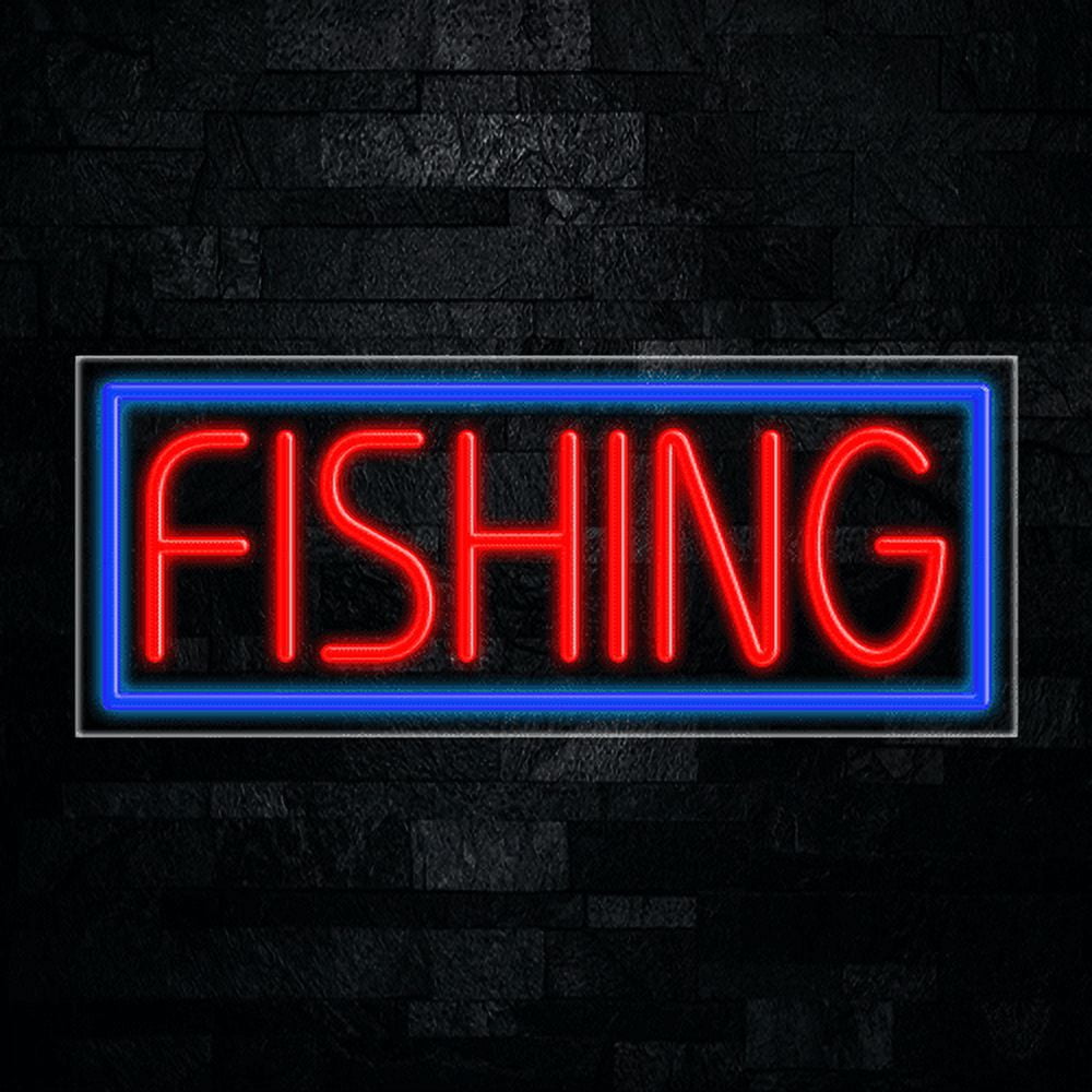 Fishing LED Neon Sign 30"L x 12"H #31402 - Walmart.com