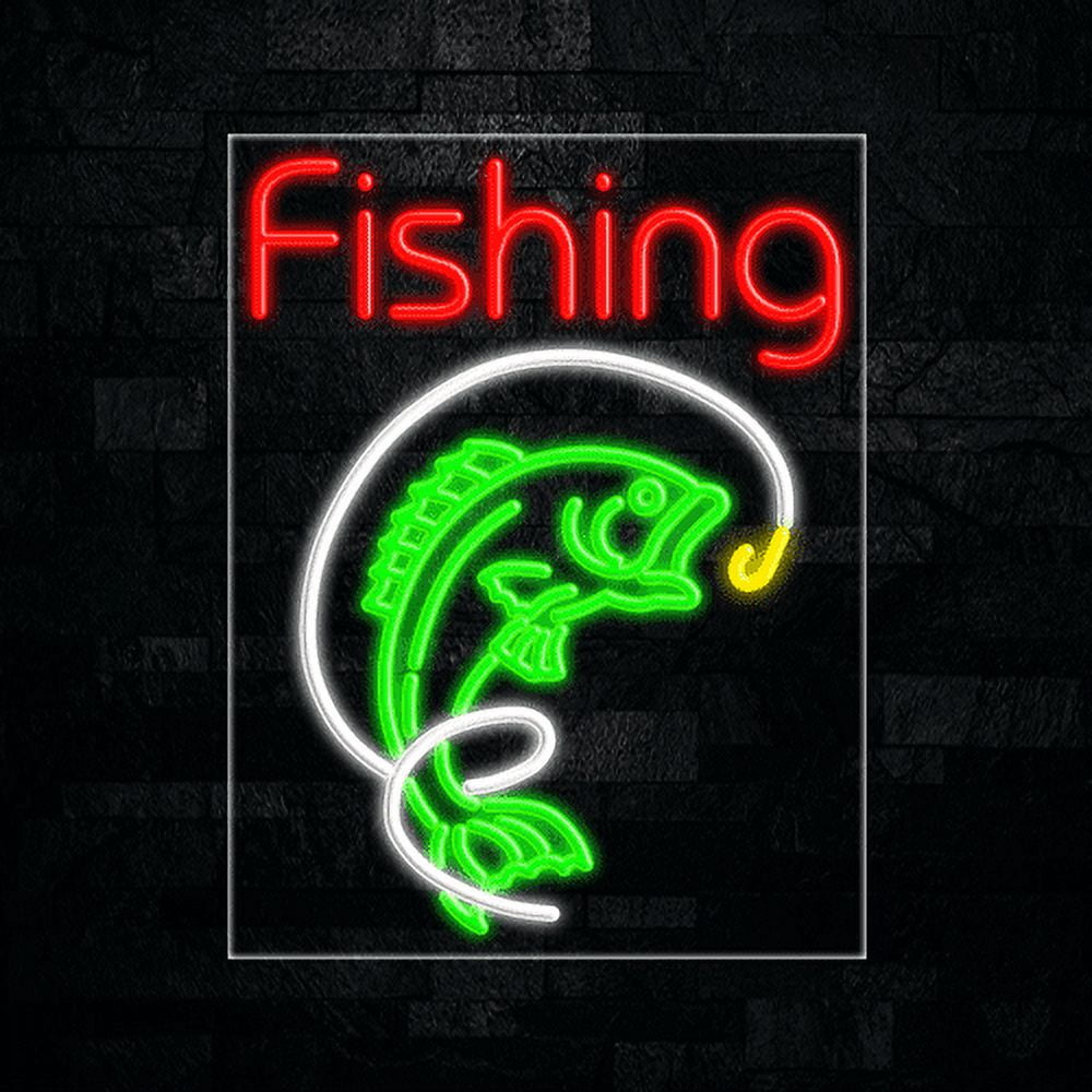 Fishing LED Neon Sign #31702 Made in USA - Walmart.com