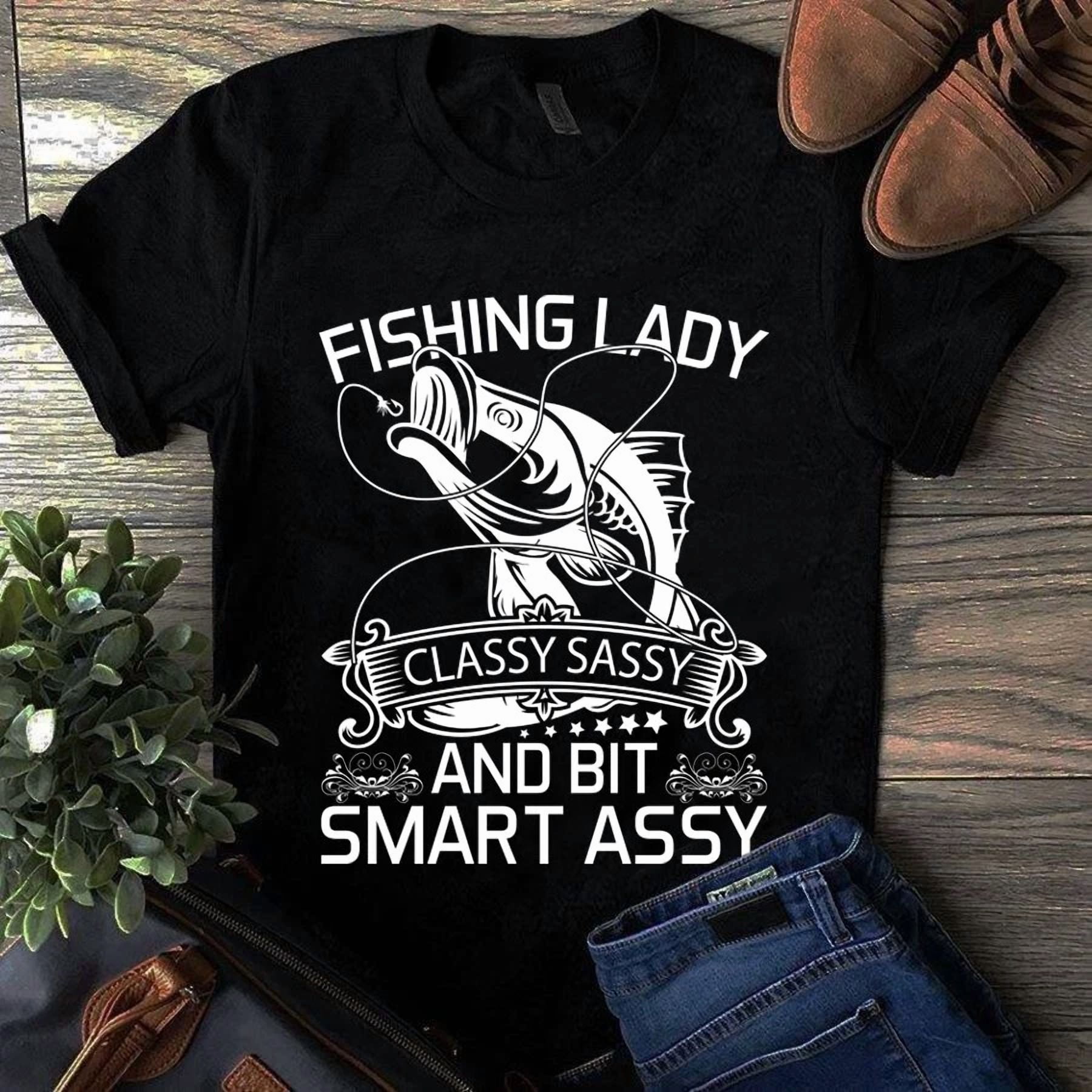 Fishing Lady Classy Sassy And Bit Smart Assy Fishing Royal Blue/ Black ...