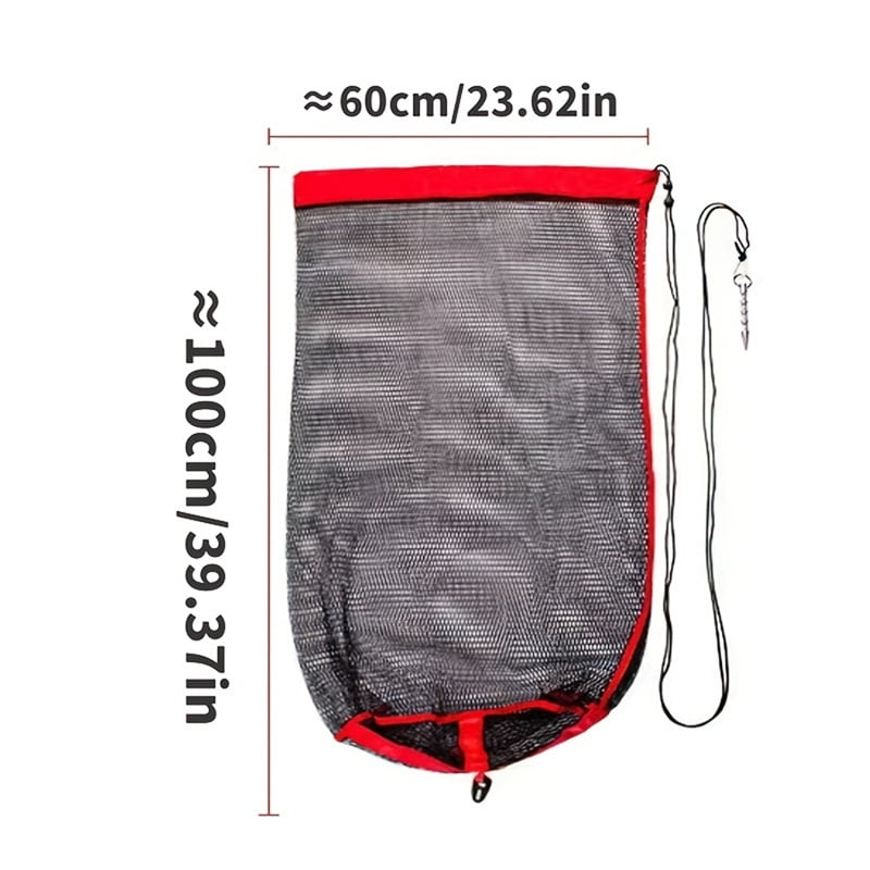 Fishing Landing Net Fishing Catching Collection Bag With Drawstring ...