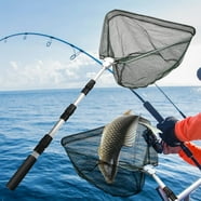 NEWEEN Telescoping Rubber Fishing Net, Collapsible Sturdy Pole Handle ...