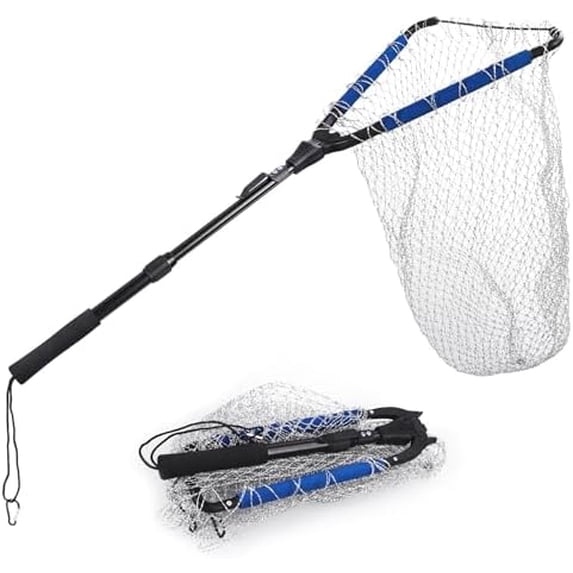 Fishing Landing Net with Telescoping Pole Handle, Fishing net ...