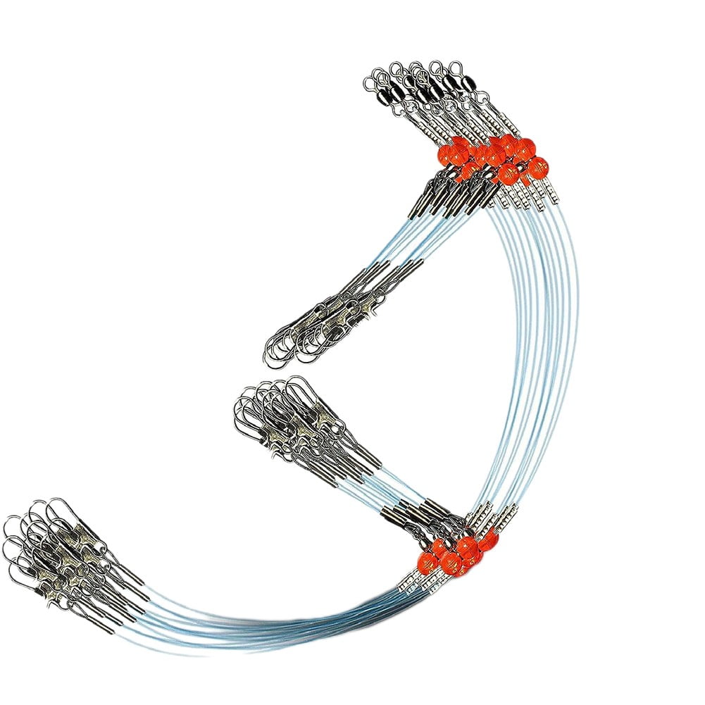 Fishing Leaders with Snap Swivels Fishing Wire Rig for Lures Bait or ...