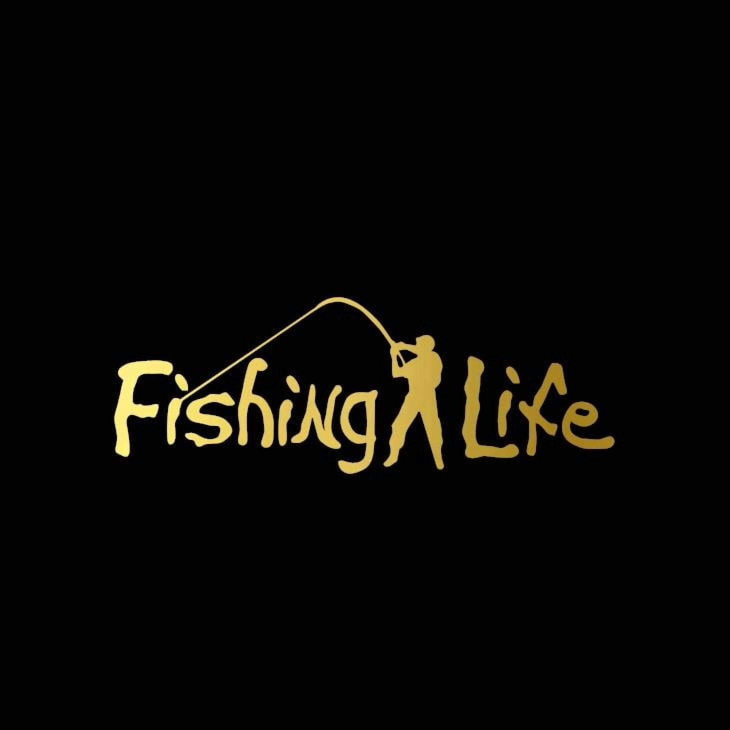 Fishing Life Reel Hooked Vinyl Decal Sticker UV & Waterproof Bumper ...
