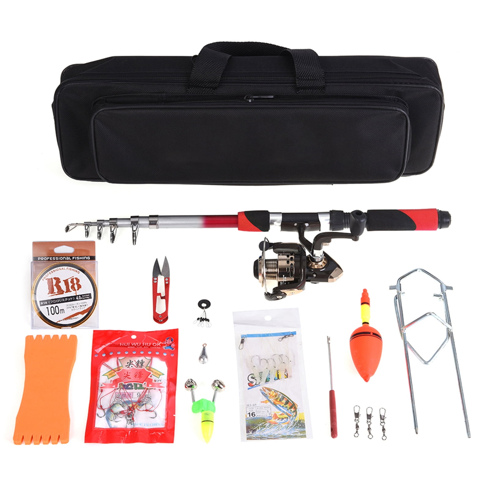 Fishing Lixada Fishing Tackle Set With 2.1m Telescopic Fiberglass ...