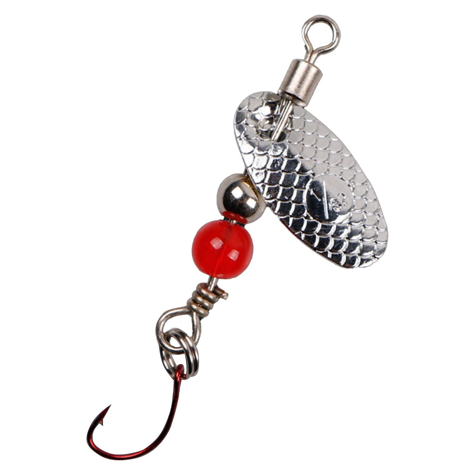 Fishing Lure, 5cm 360 Degree Rotating Spinner Spoon Metal Bait Fish ...