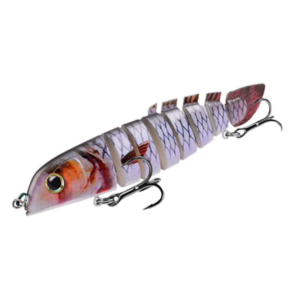 Fishing Lure 8-Segment Fish Bass Minnow Swimbait Tackle Hook Lure ...