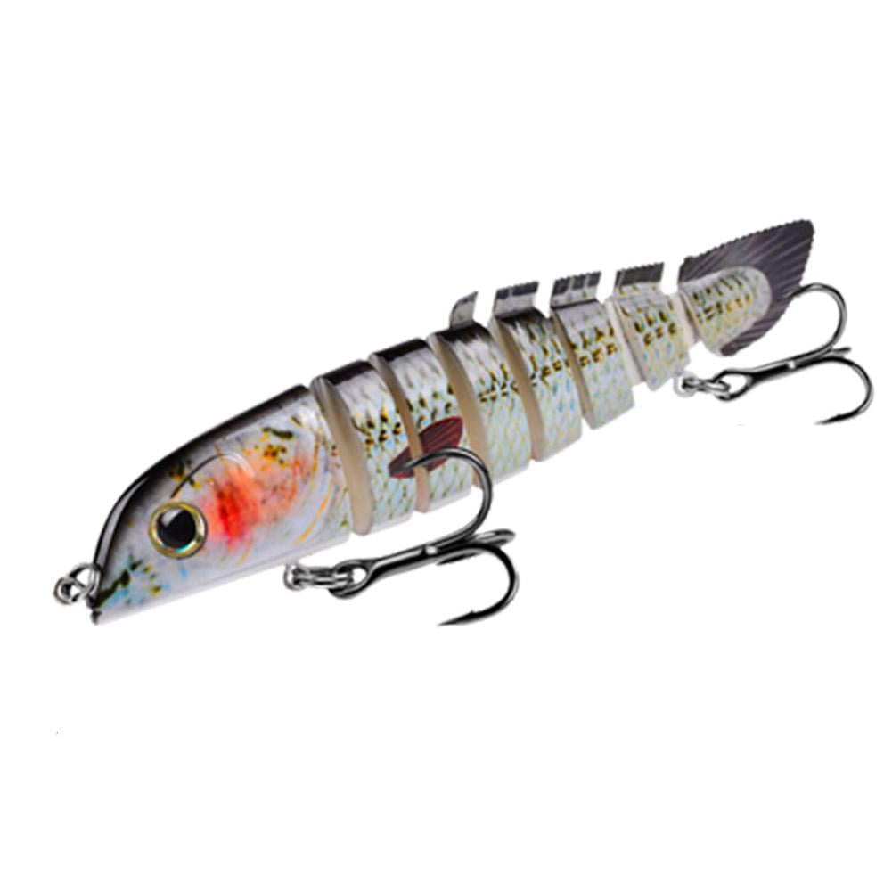 Fishing Lure 8-Segment Fish Bass Minnow Swimbait Tackle Hook Lure ...