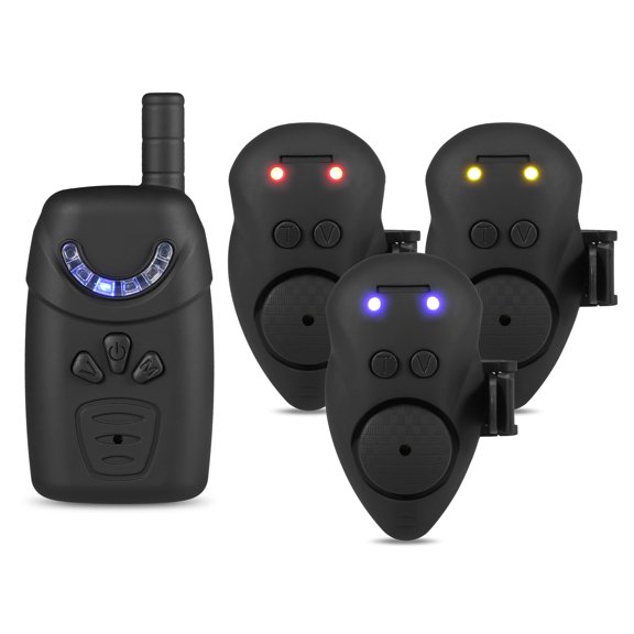 Fish Bite Alarm Electronic Clip on Fishing Bait Alarm Sound LED Lights ...