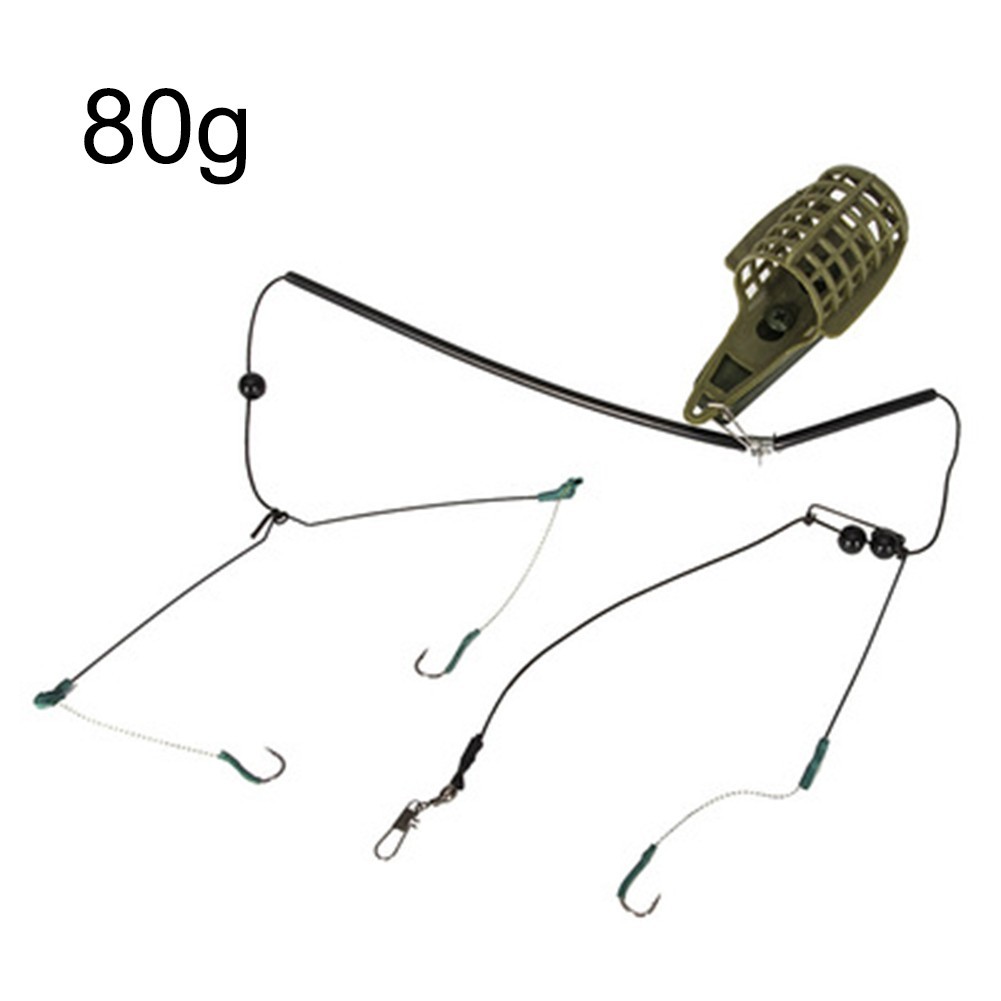 Fishing Lure Cage With Line Hooks Rig 50G/70G/80G Length 60Cm Fish Bait ...
