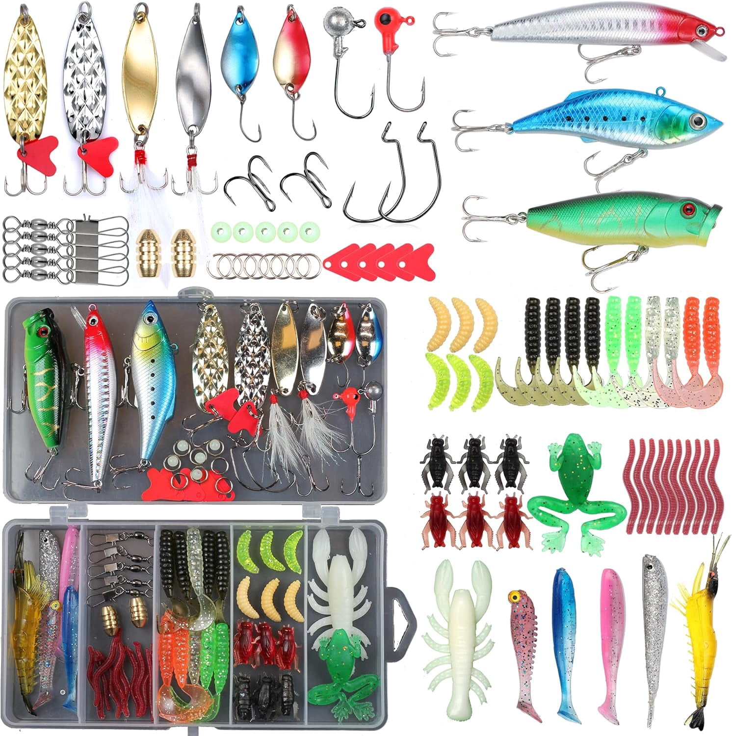 Fishing Lure Fishing Lures kit Lure Set for Bass Trout Salmon ...