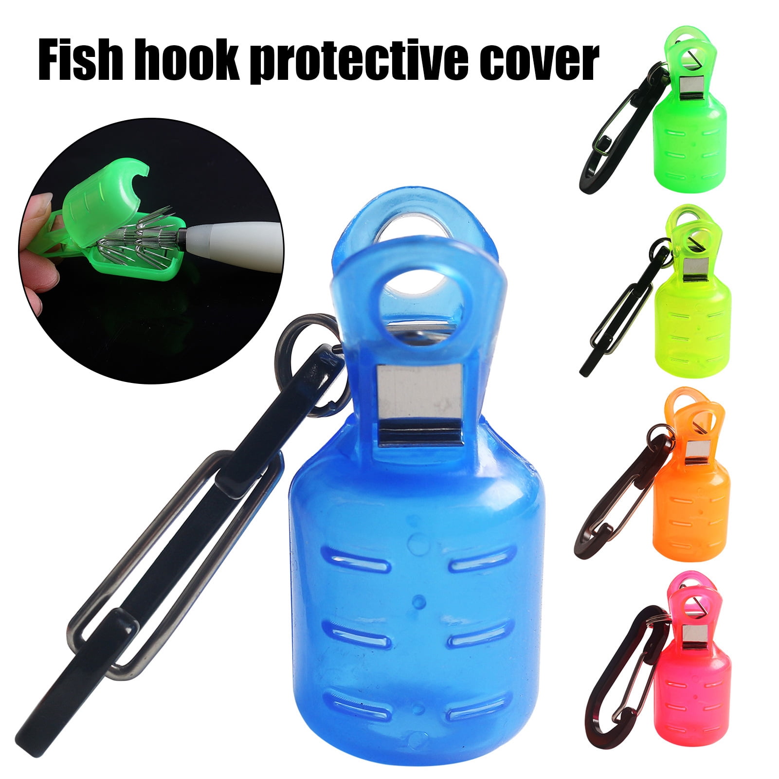 Fishing Lure Hook Protective Cover with Carabiner Fish Hook Bonnet ...