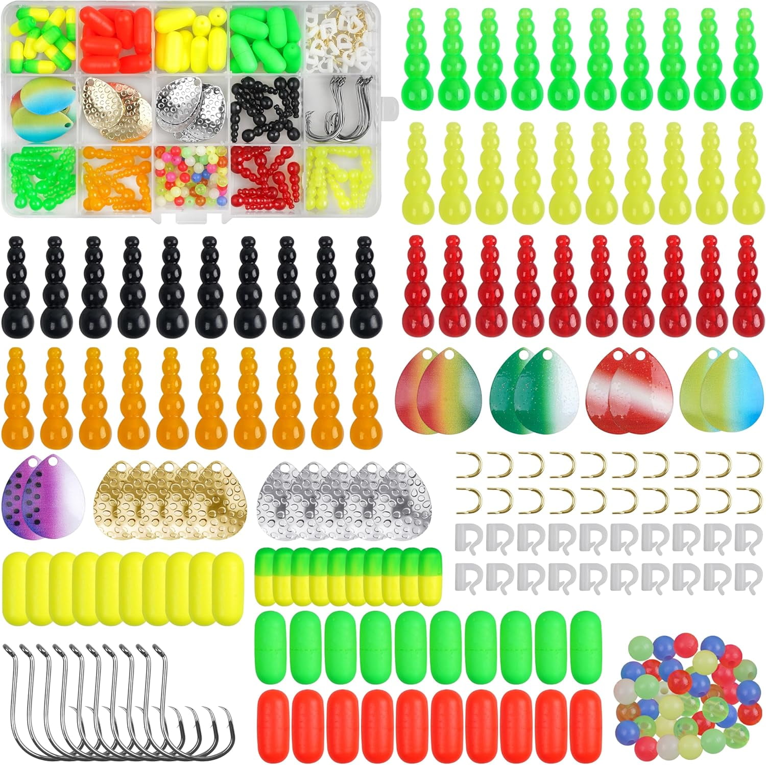 Fishing Lure Making Supplies Kit, 210pcs DIY Spinner Rig Making Kit ...