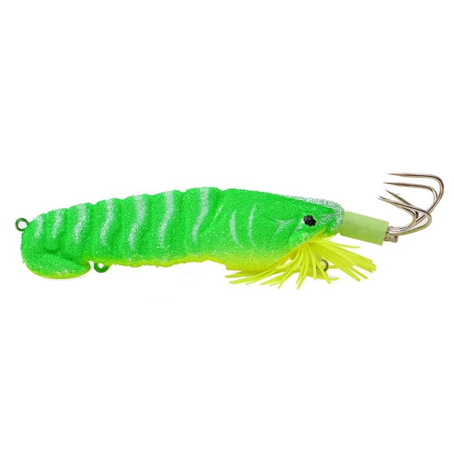 Fishing Lure Octopus Ultra-Sharp Plastic Shrimp Cuttlefish Squid Hook ...