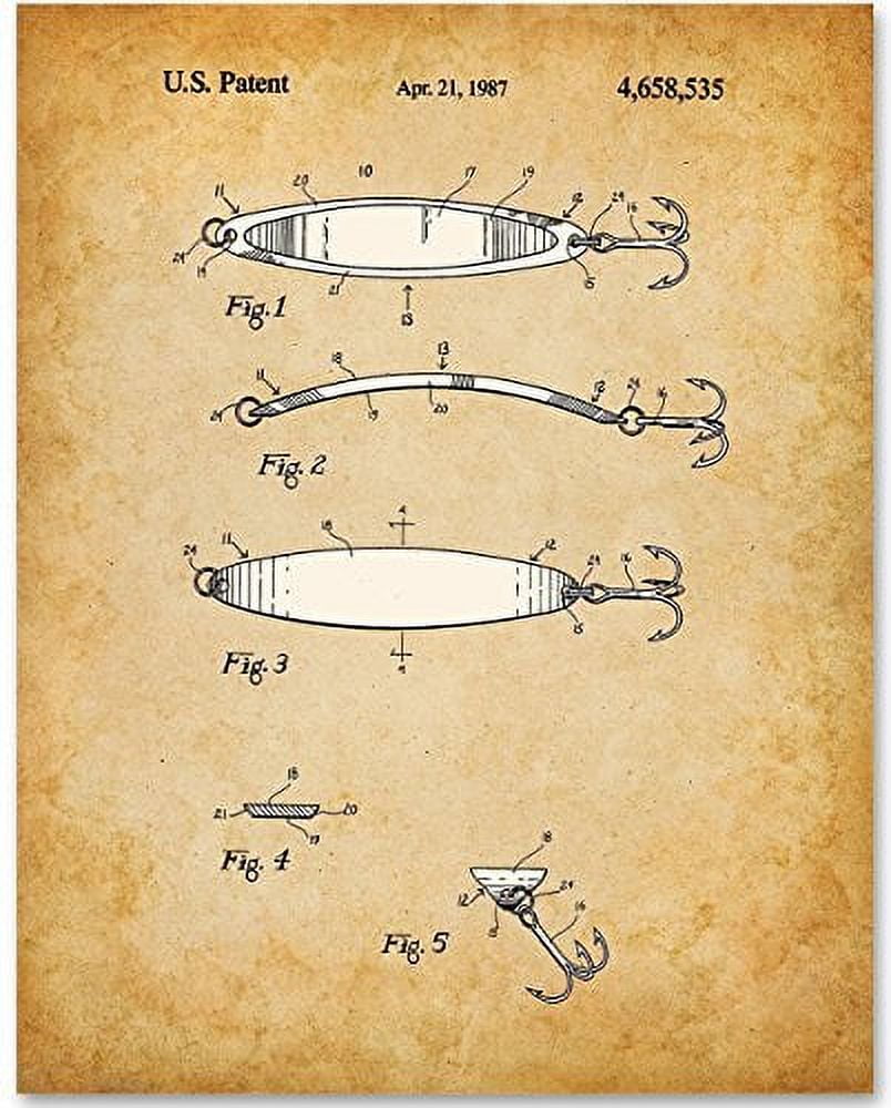 Fishing Lure Patent - 11x14 Unframed Patent Print - Great Gift For ...