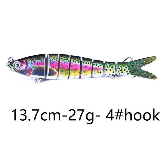 Fishing Lure, SISLA, Sinking Wobbler, Multi-Linked, Hard Bait, 13.7cm ...