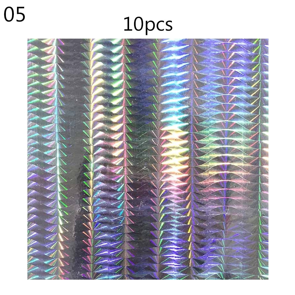 Fishing Lure Stickers, 10Pcs Geometry Pattern Holographic Adhesive Tape ...