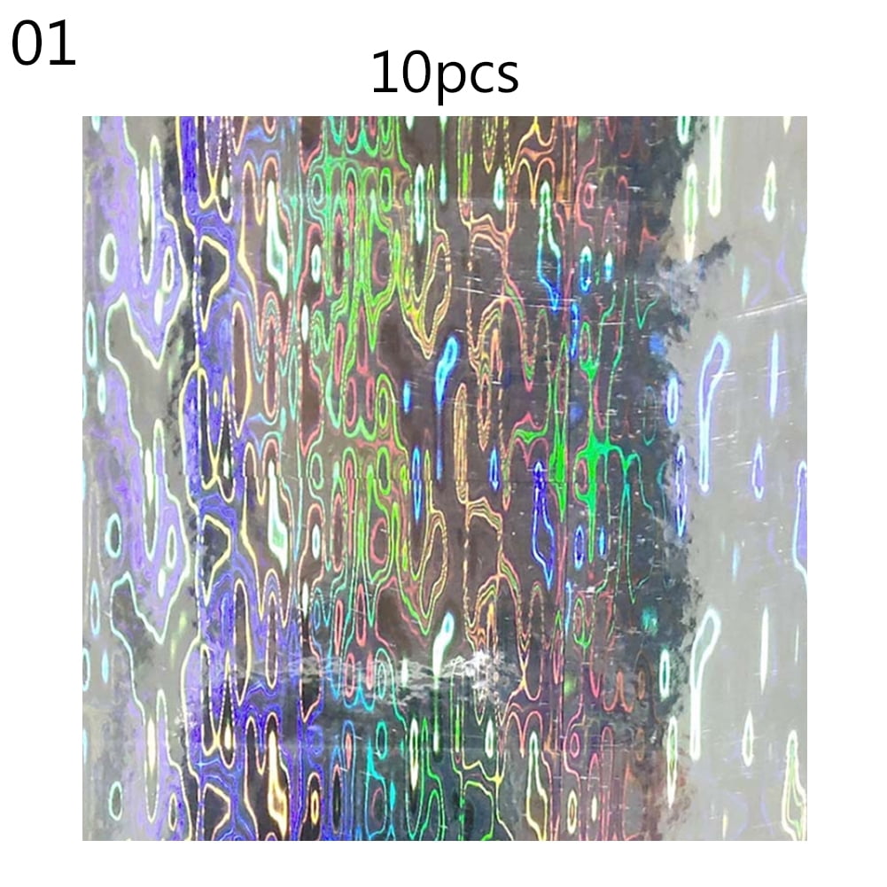 Fishing Lure Stickers, 10Pcs Geometry Pattern Holographic Adhesive Tape ...