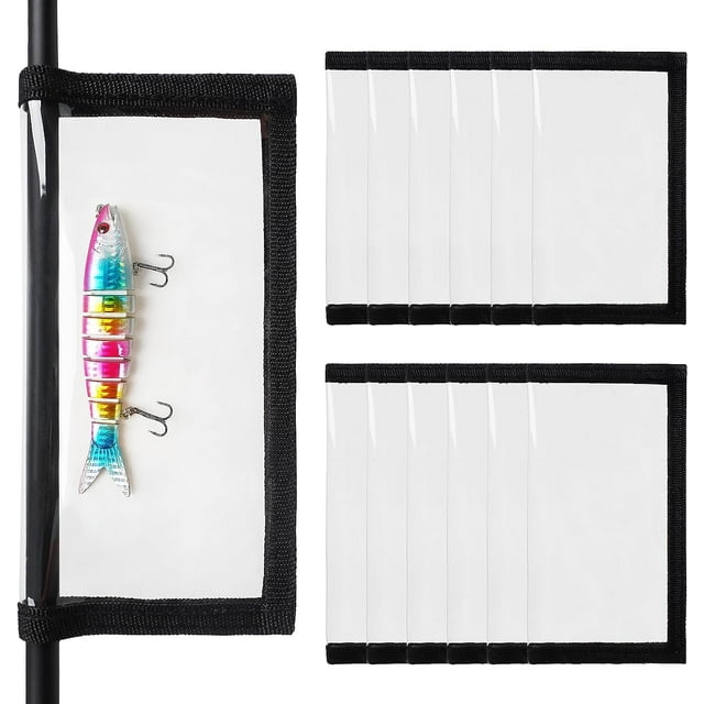 Fishing Lure Wraps, 12 Packs Fishing Bait Covers Clear PVC Lure ...
