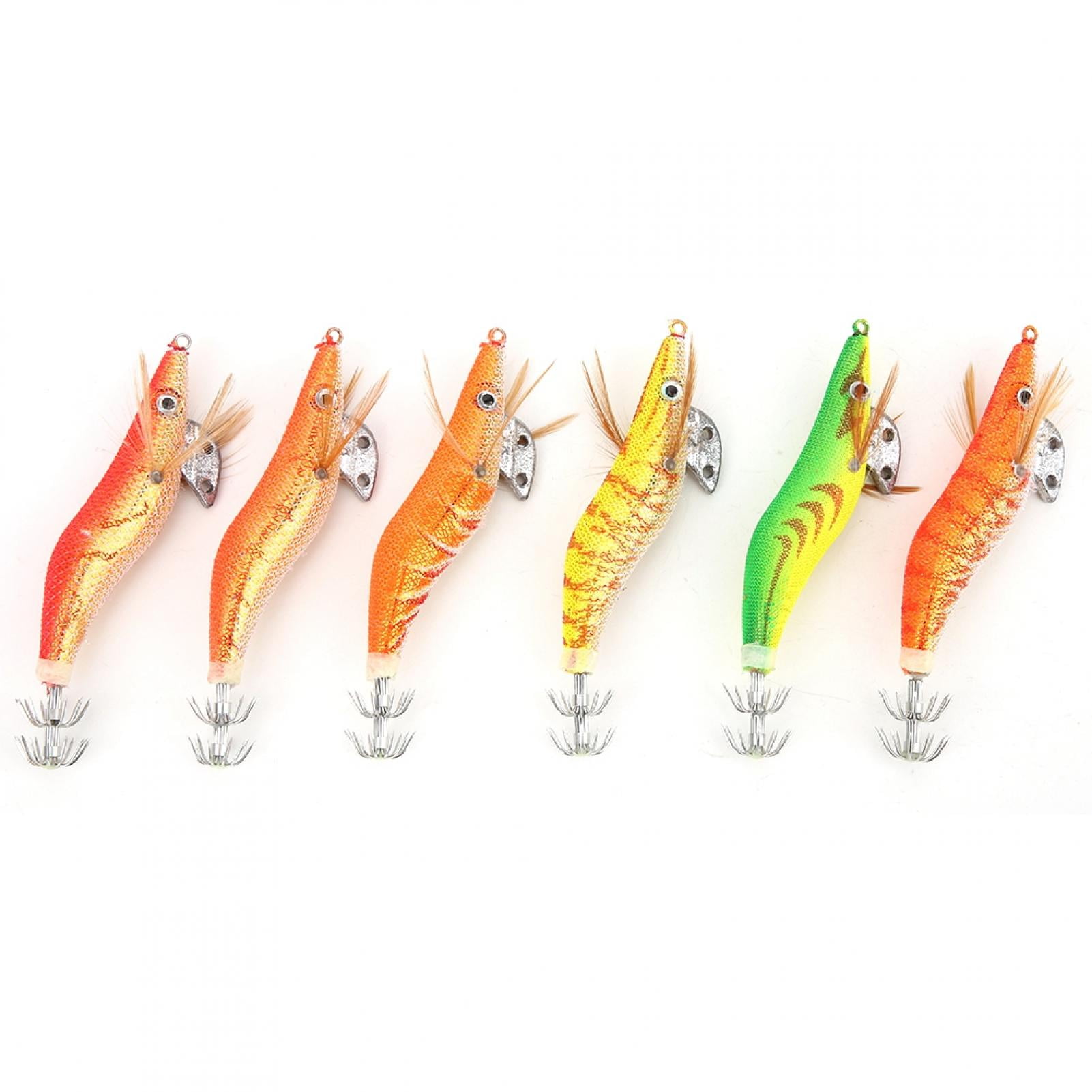 Fishing Lures 6Pcs Simulation Shrimp Shape Bait with Squid Hook for ...