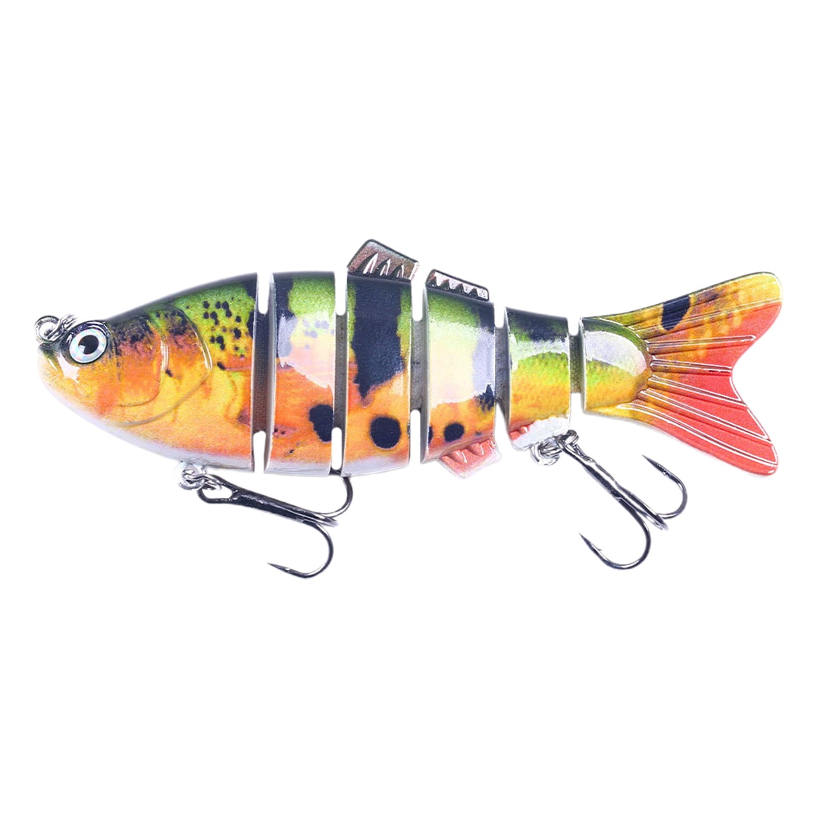 Fishing Lures 7 Segments Fish Bass Minnow Swimbait Tackle Hook Lure ...