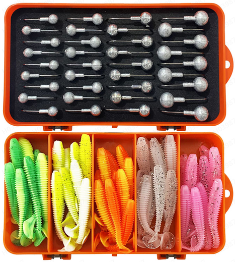 Fishing Lures, 86PCS Tackle Box with Tackle Included Paddle Tail ...