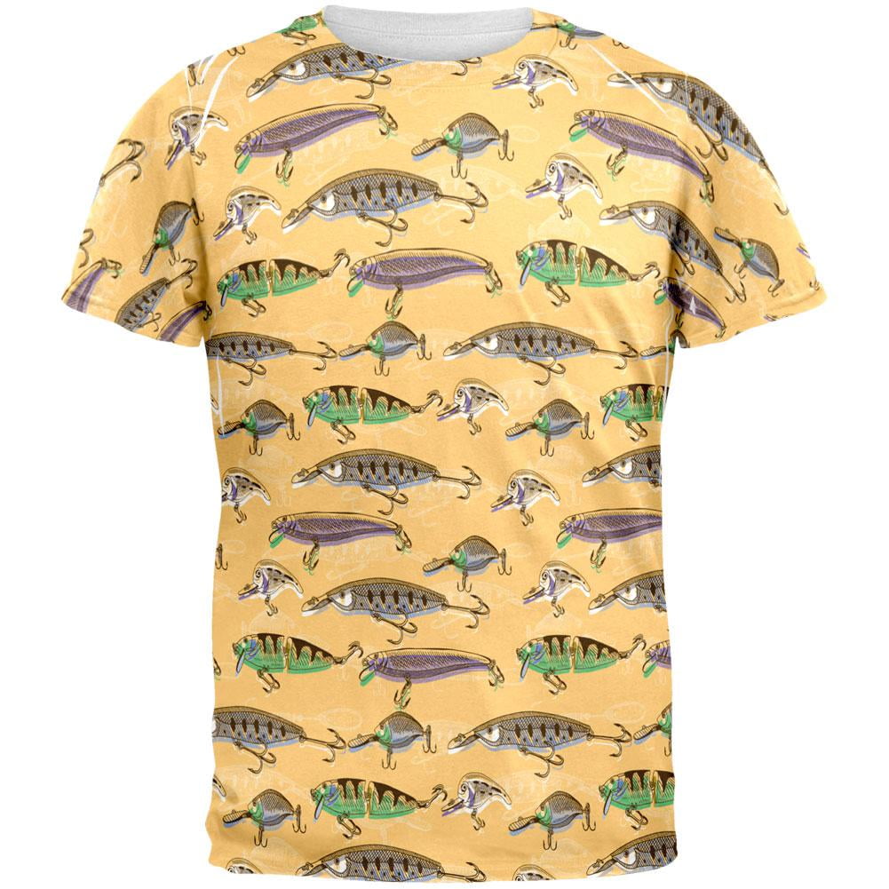 Fishing Lures All Over Adult T-Shirt - Small - Walmart.com