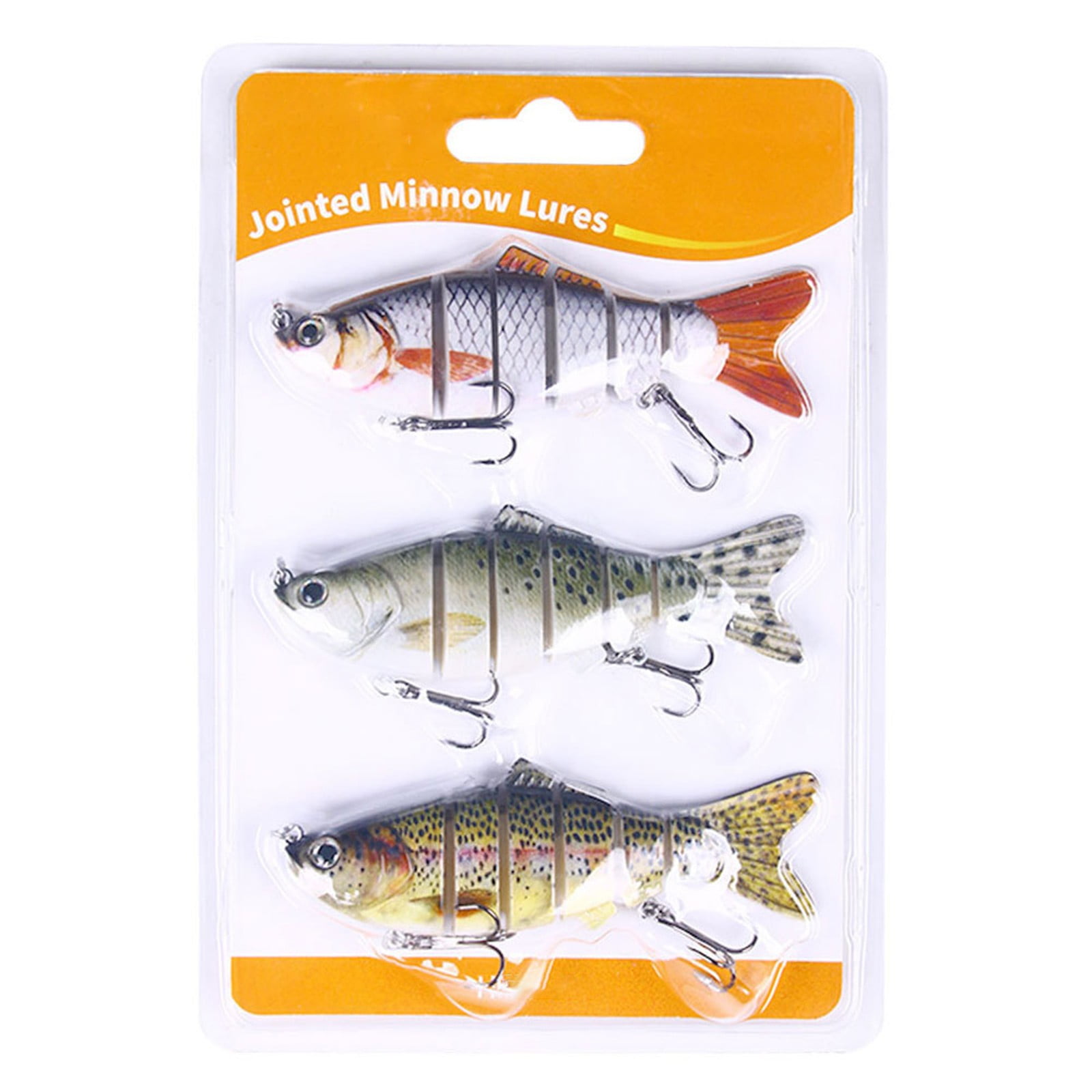 Fishing Lures for Bass, 3 Multi Jointed Swimbaits with 2 Crankbaits ...