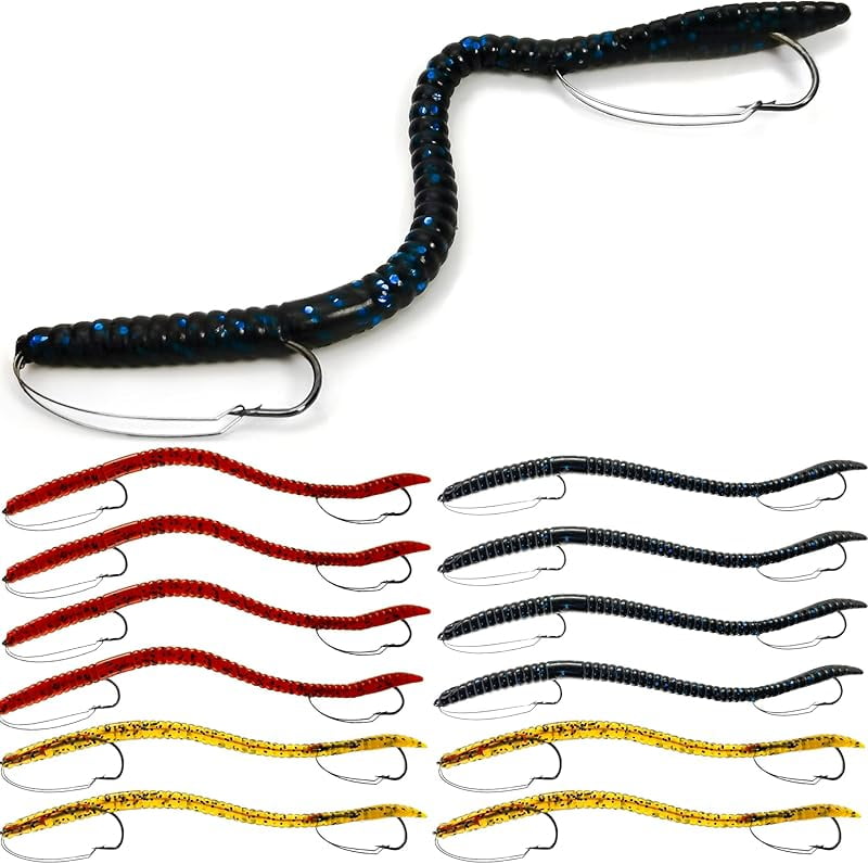 Fishing Lures Bass Lures, Weedless Pre Rigged Bionic Sinking Bass ...