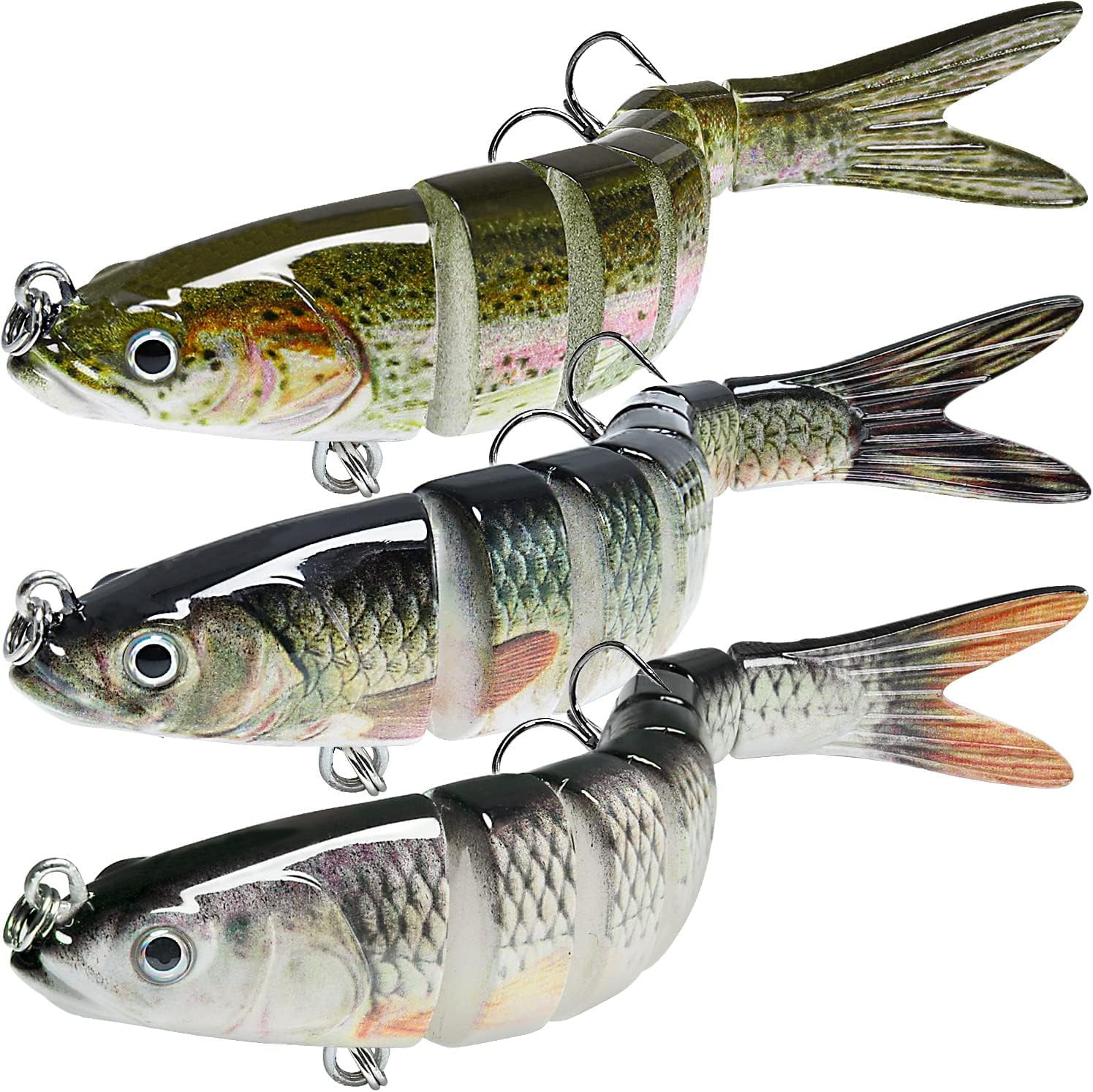 Fishing Lures for Freshwater and Saltwater, Lifelike Swimbait for Bass ...