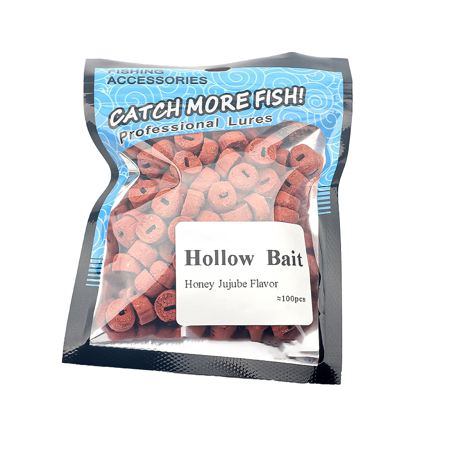 Fishing Lures Hollow Bait, 100Pcs Hollow Red Bait Artificial Attractive ...